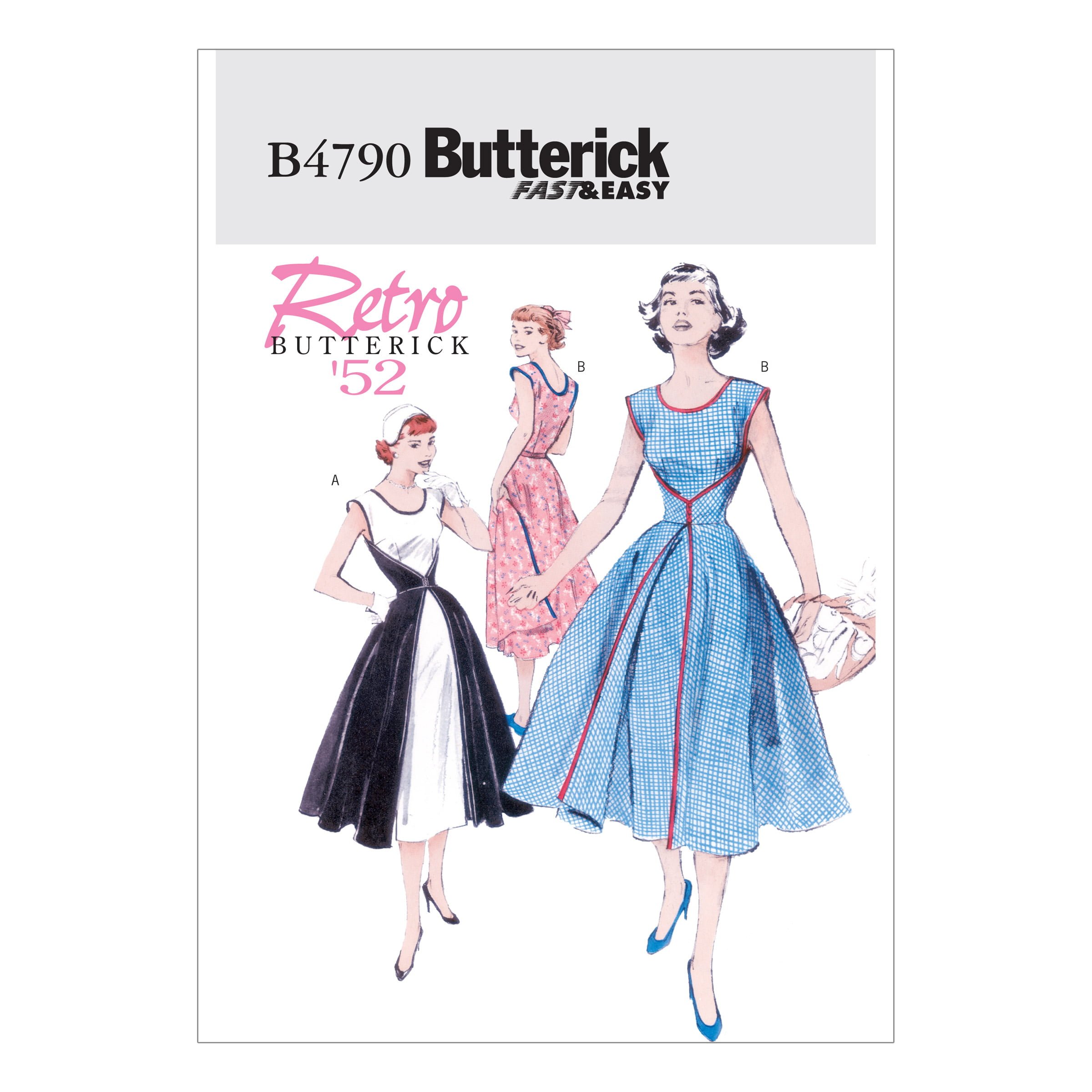Butterick | B4790 | 1950s Misses' Walk-Away Wrap Dress - Discount ...