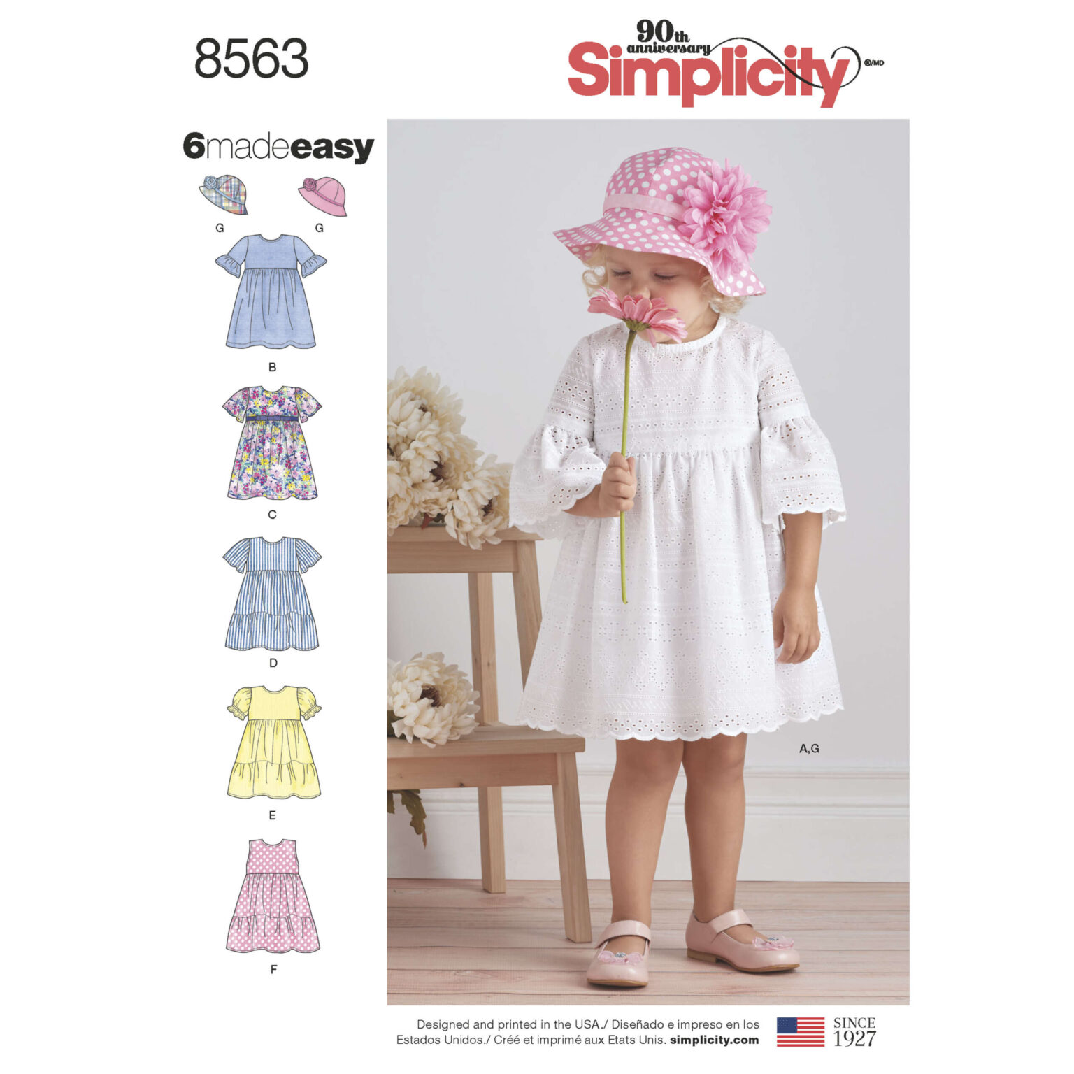 Simplicity | 8563 | Toddler Dresses and Hat - Discount Fabrics Ltd