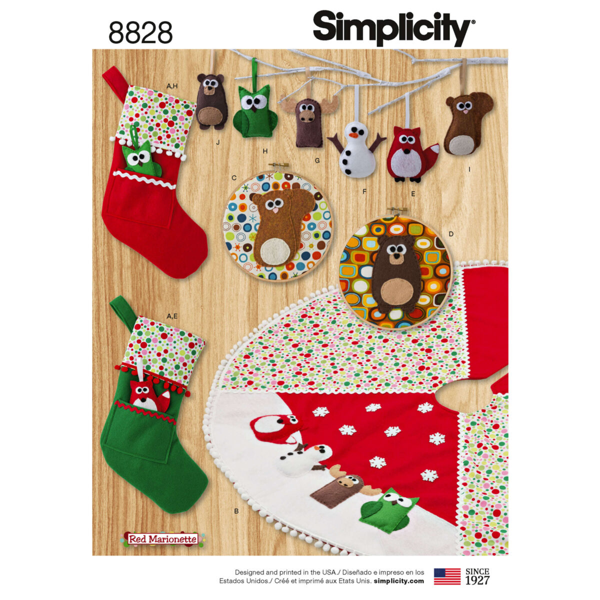 Simplicity | 8828 | Animal Holiday Décor - Discount Fabrics Ltd